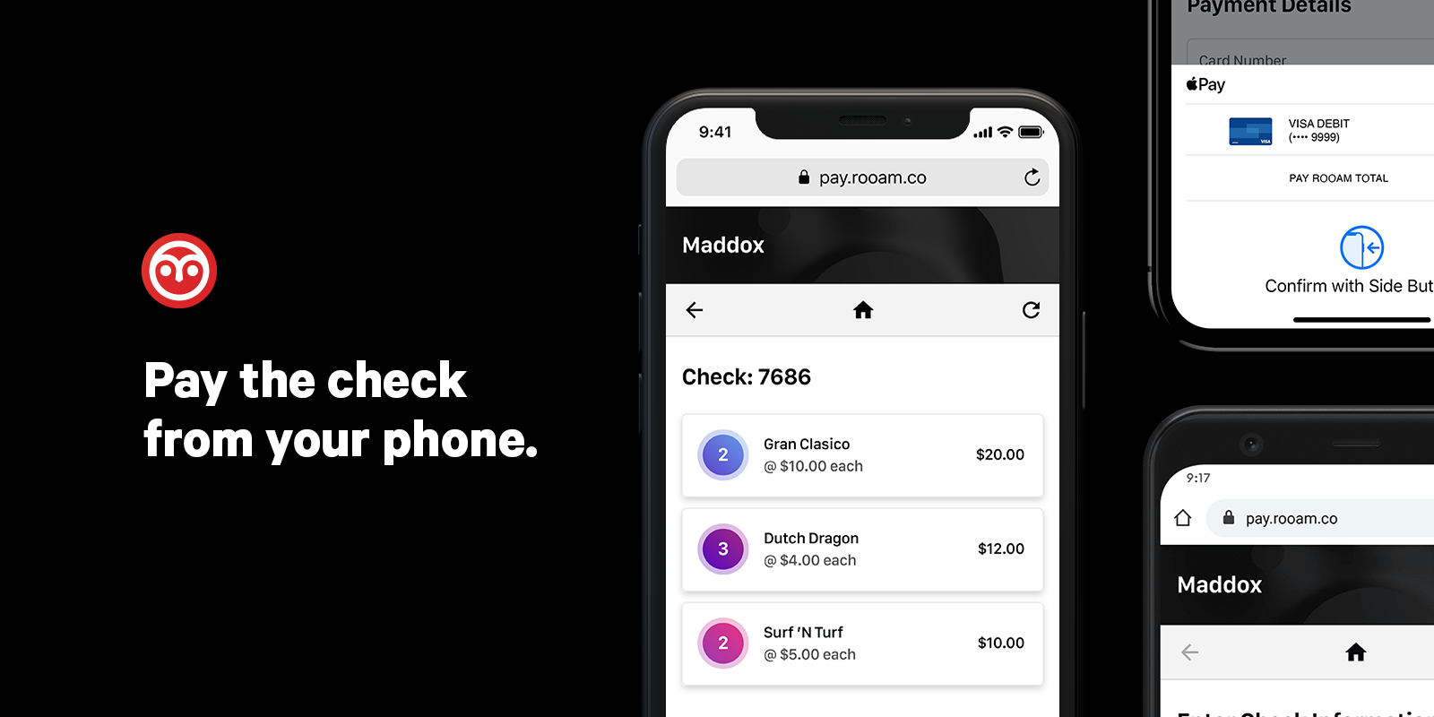 Rooam: Pay from your phone
